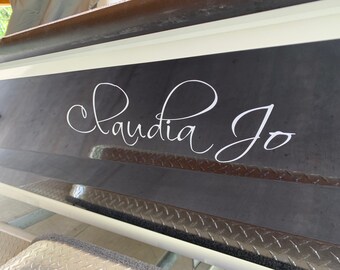 Your Design Here Custom Boat Name Decal Permanent Marine-grade Vinyl ...