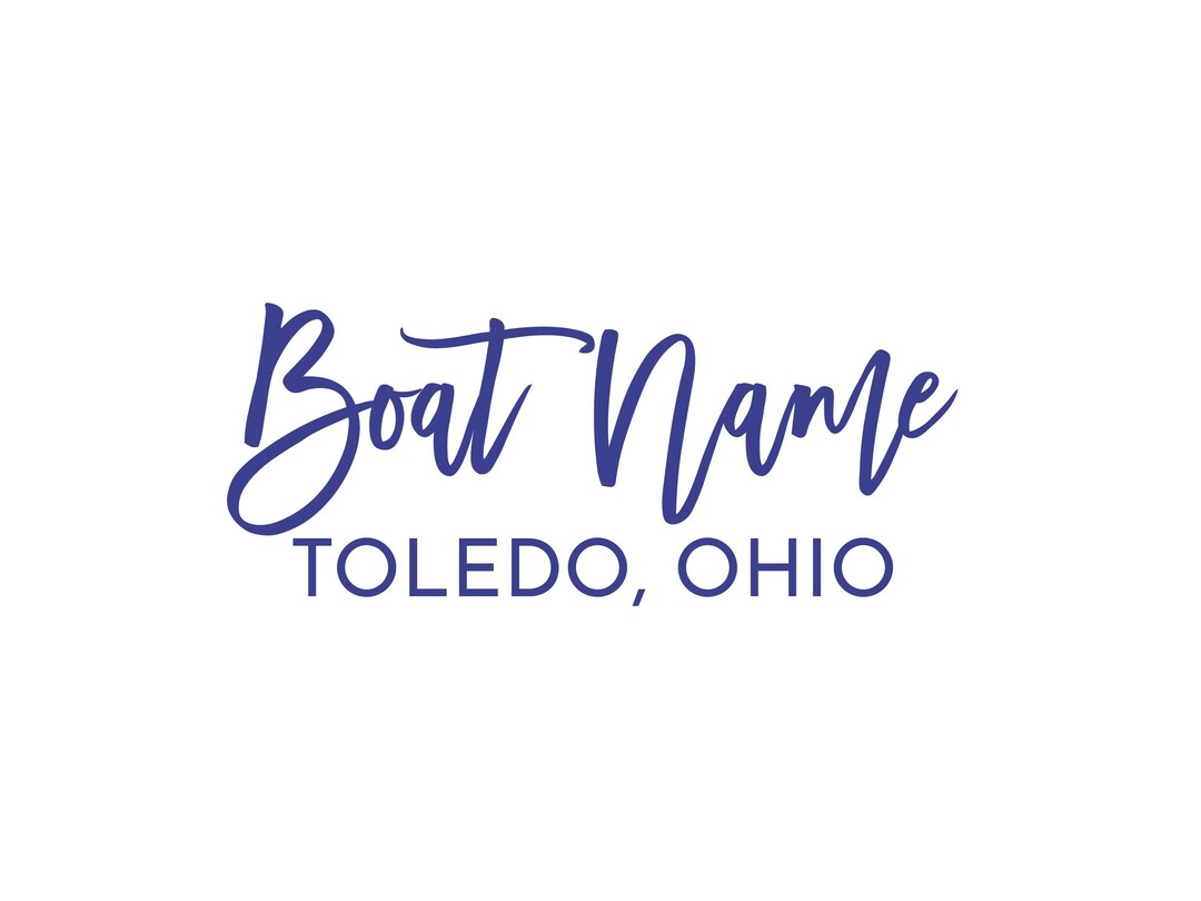 Custom Boat Name Decal, Hailing Port & State Permanent Marine-grade ...