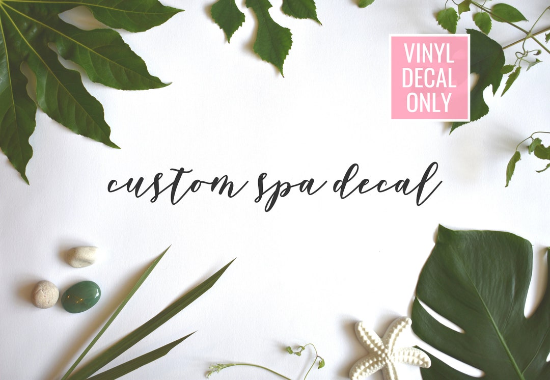 Custom Spa Decal Vinyl Decals for Shops, Spa, Hair Salon, Barber Shop ...