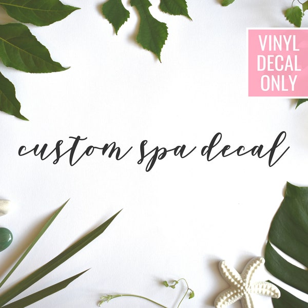 Spa Decal - Etsy