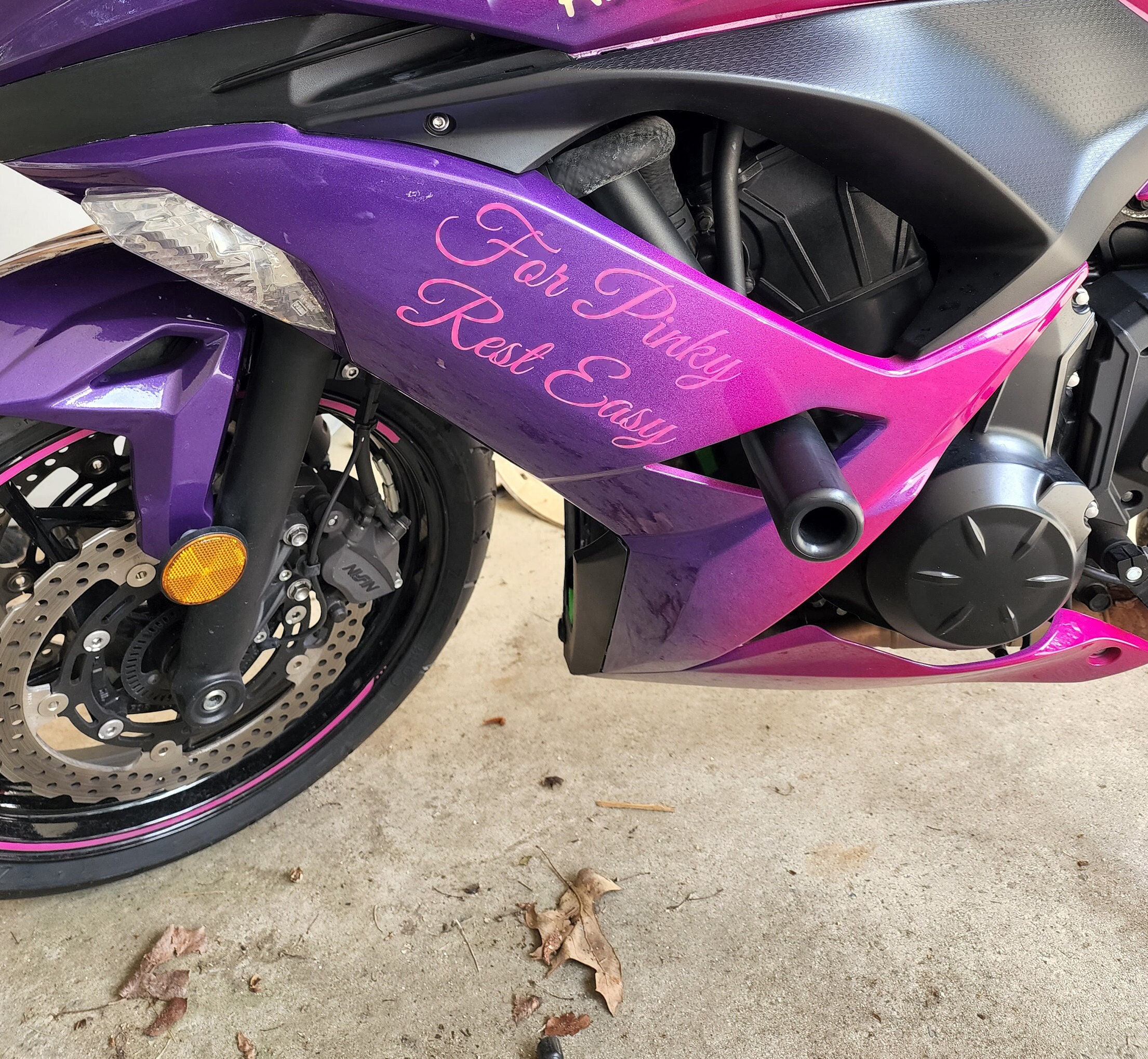 Custom Motorcycle Text Decal - Permanent Outdoor-grade Vinyl Lettering ...