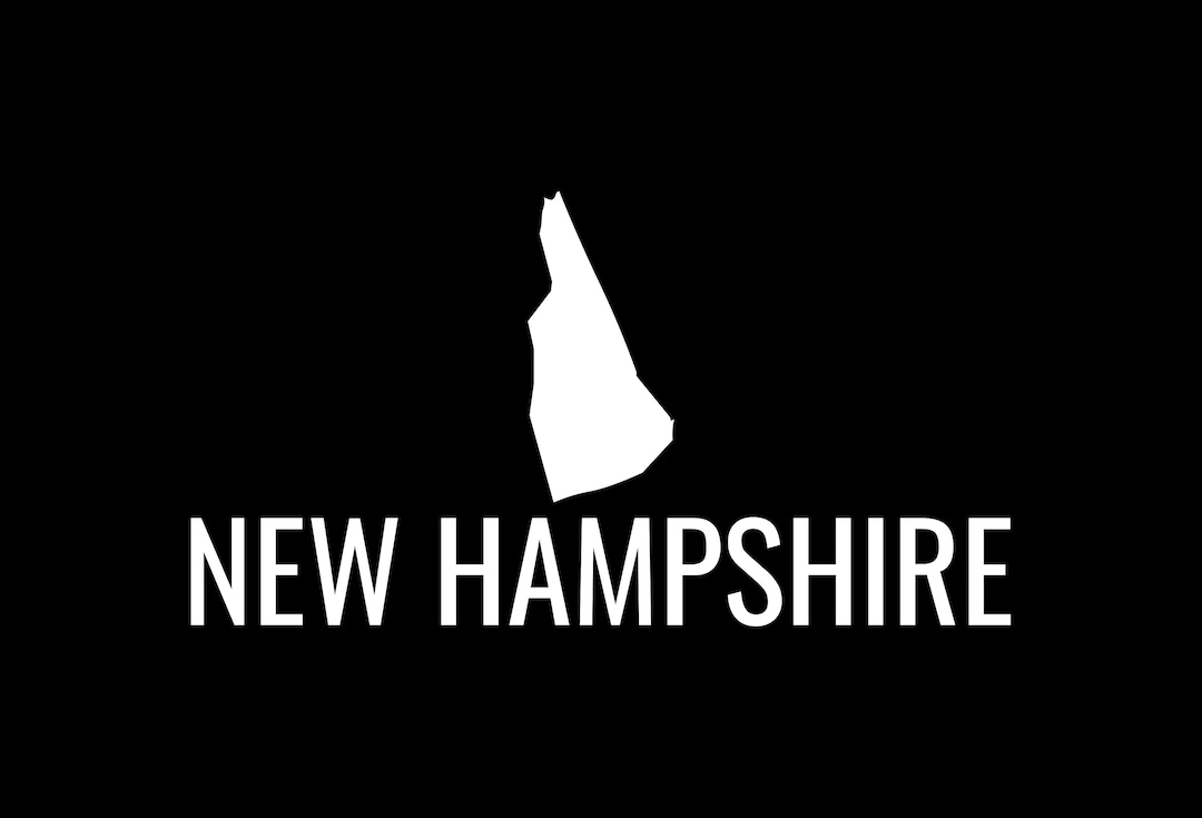 New Hampshire State Map Car Decal Permanent Vinyl Sticker for Cars ...