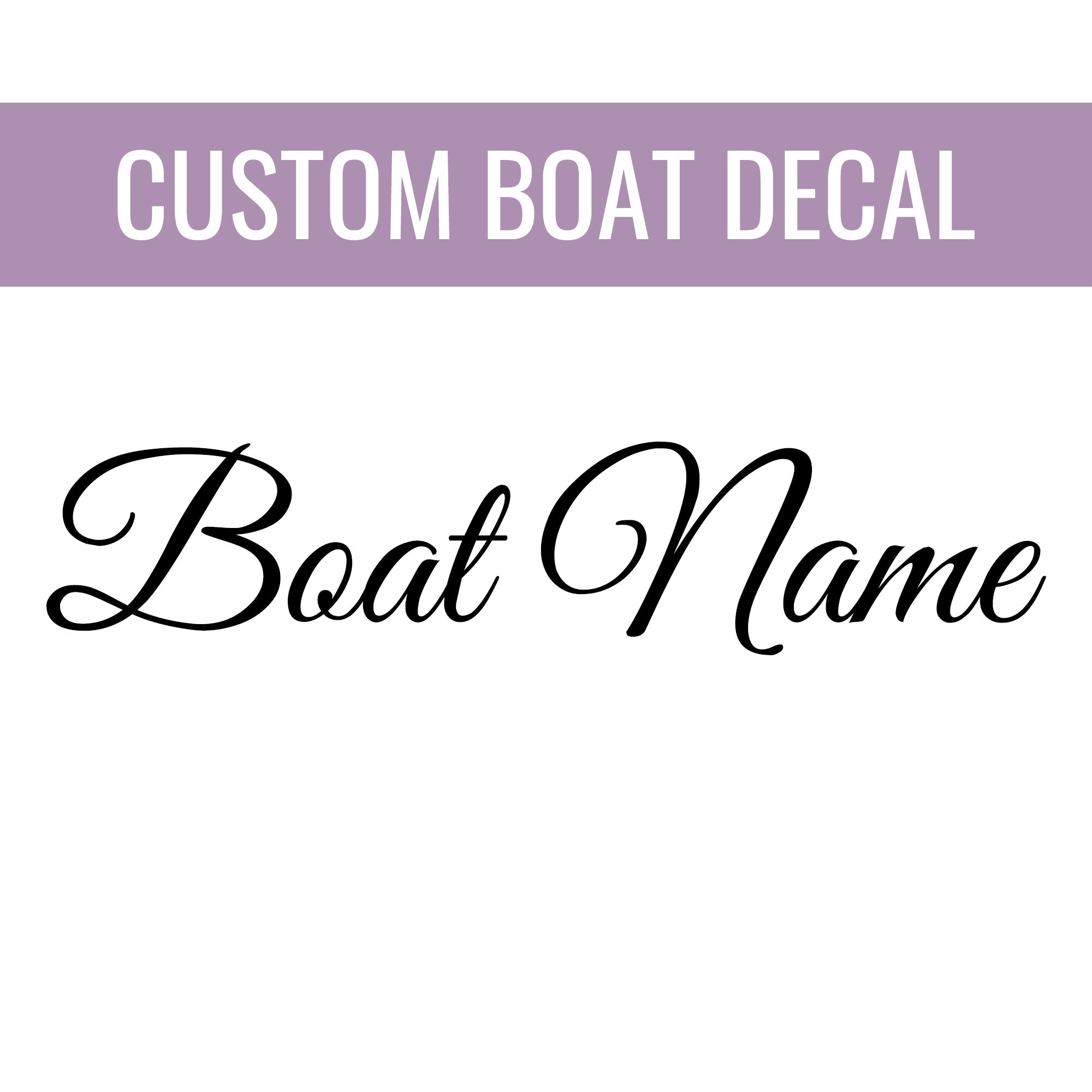 Personalized Boat Name Decal Permanent Marine-grade Vinyl - Etsy