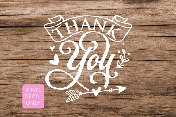 Thank You Vinyl Decal for DIY Signs Wedding Ceremony & - Etsy