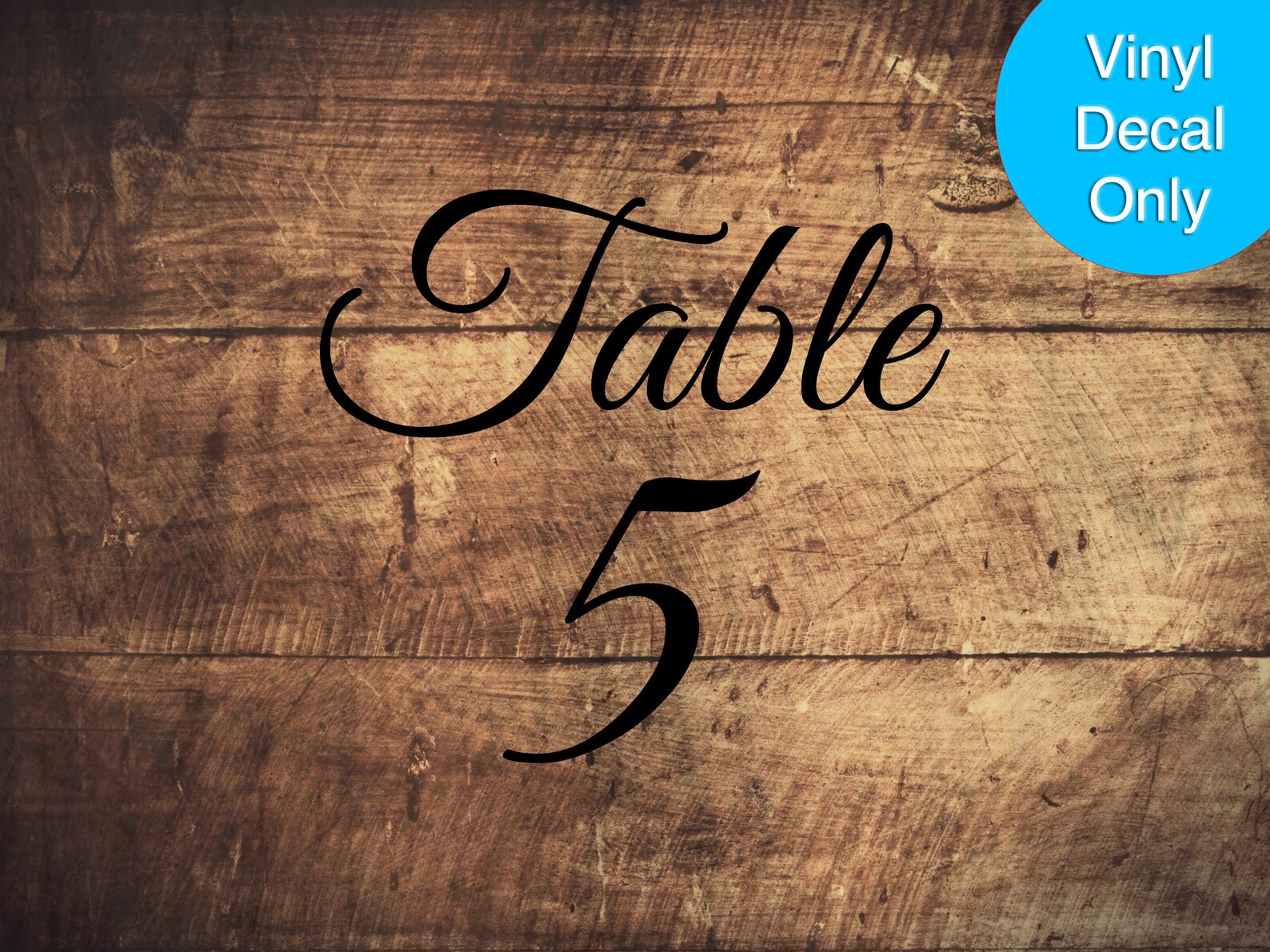 Table Numbers Vinyl Decal for Weddings Event Party | Etsy