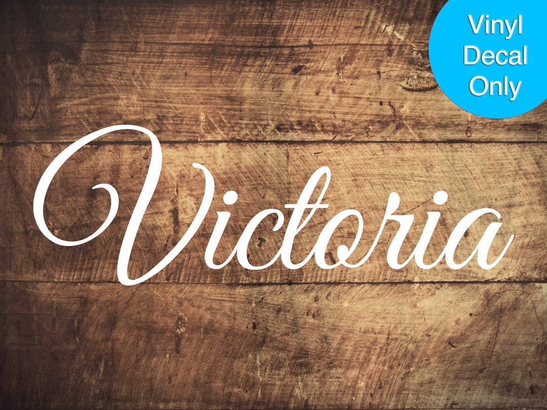 Victoria Personalizable Name Vinyl Decal Custom Sticker for - Etsy