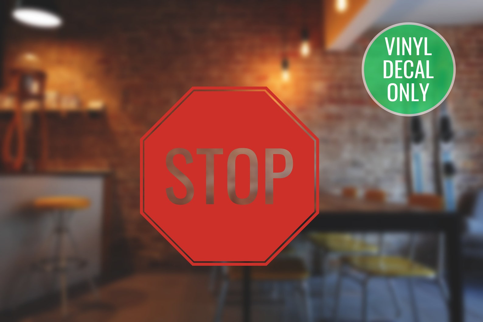 Stop Decal Sign Vinyl Sticker for Groceries Shops Malls - Etsy
