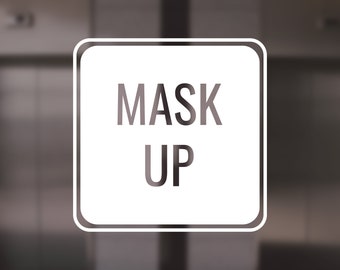 Mask Required Social Distancing Sign Vinyl Decal for - Etsy