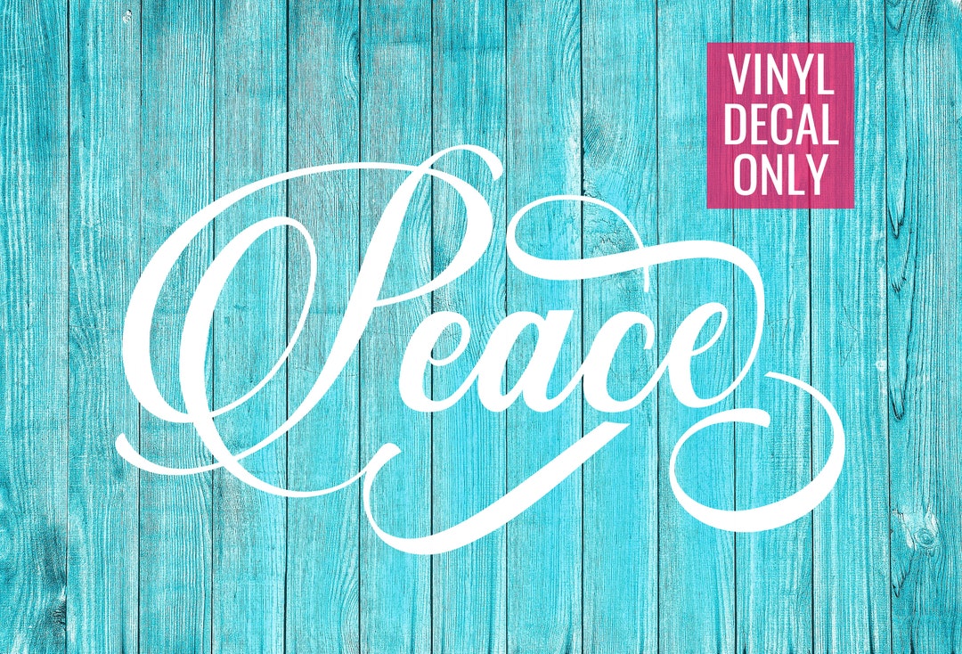 Peace Vinyl Decal for Walls Signs Holiday Ornaments and - Etsy