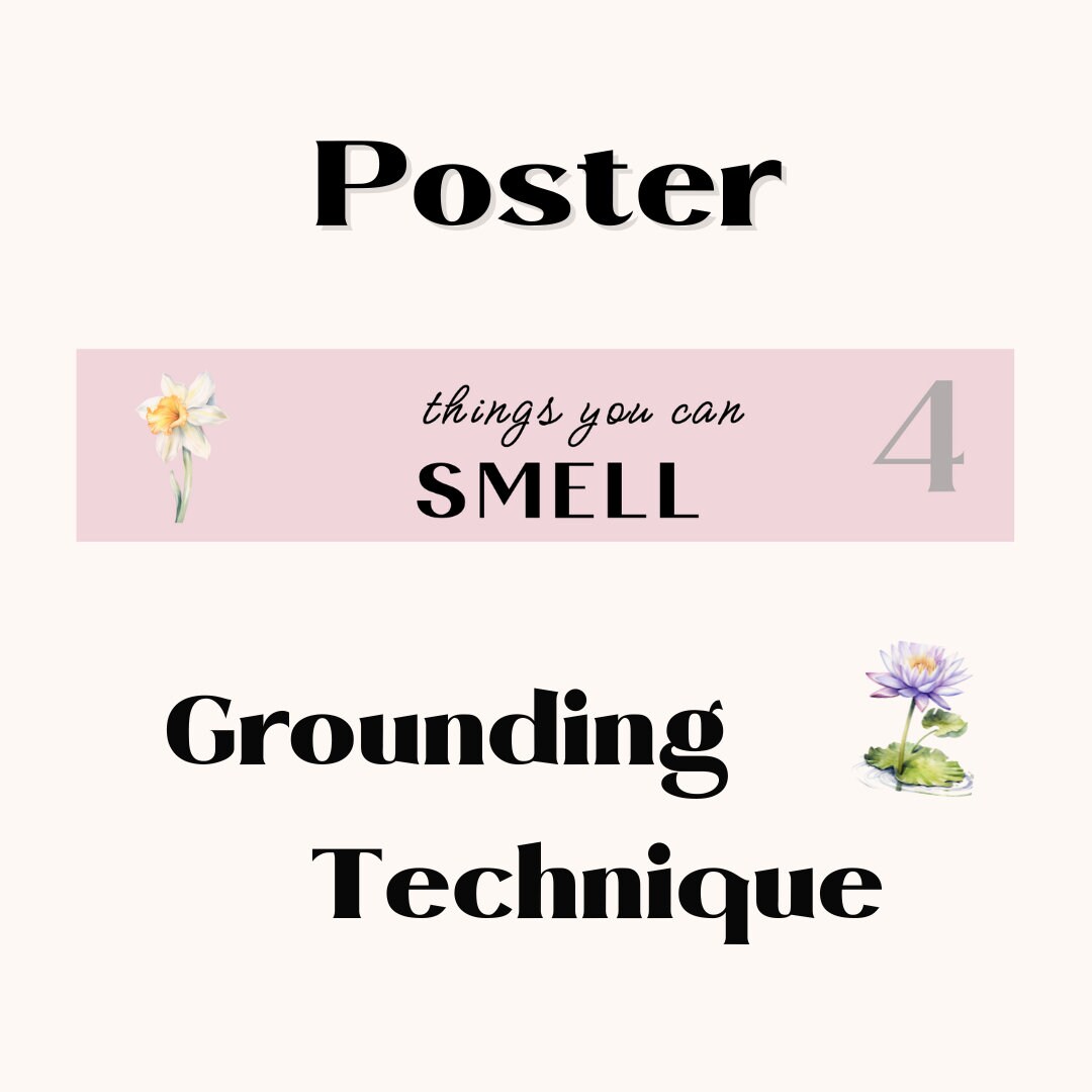 Grounding Technique Poster: Stay Present and Calm in Times of Stress - Etsy