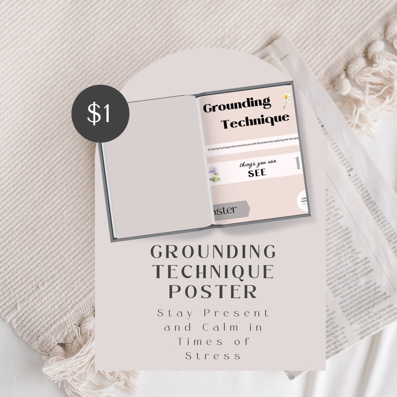 Grounding Technique Poster: Stay Present and Calm in Times of Stress - Etsy