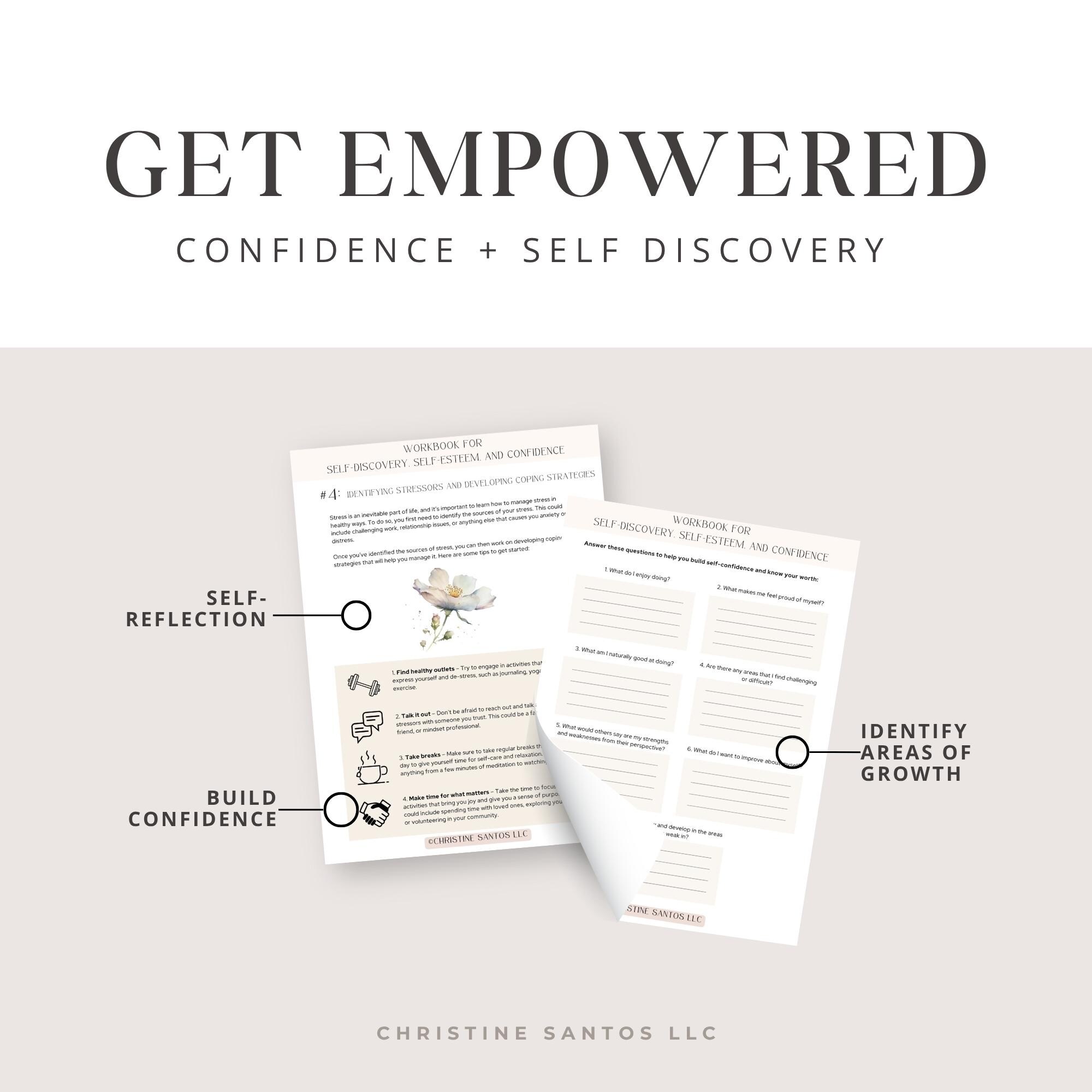 Self-esteem Workbook Adults, Self Confidence Building Planner, Women ...