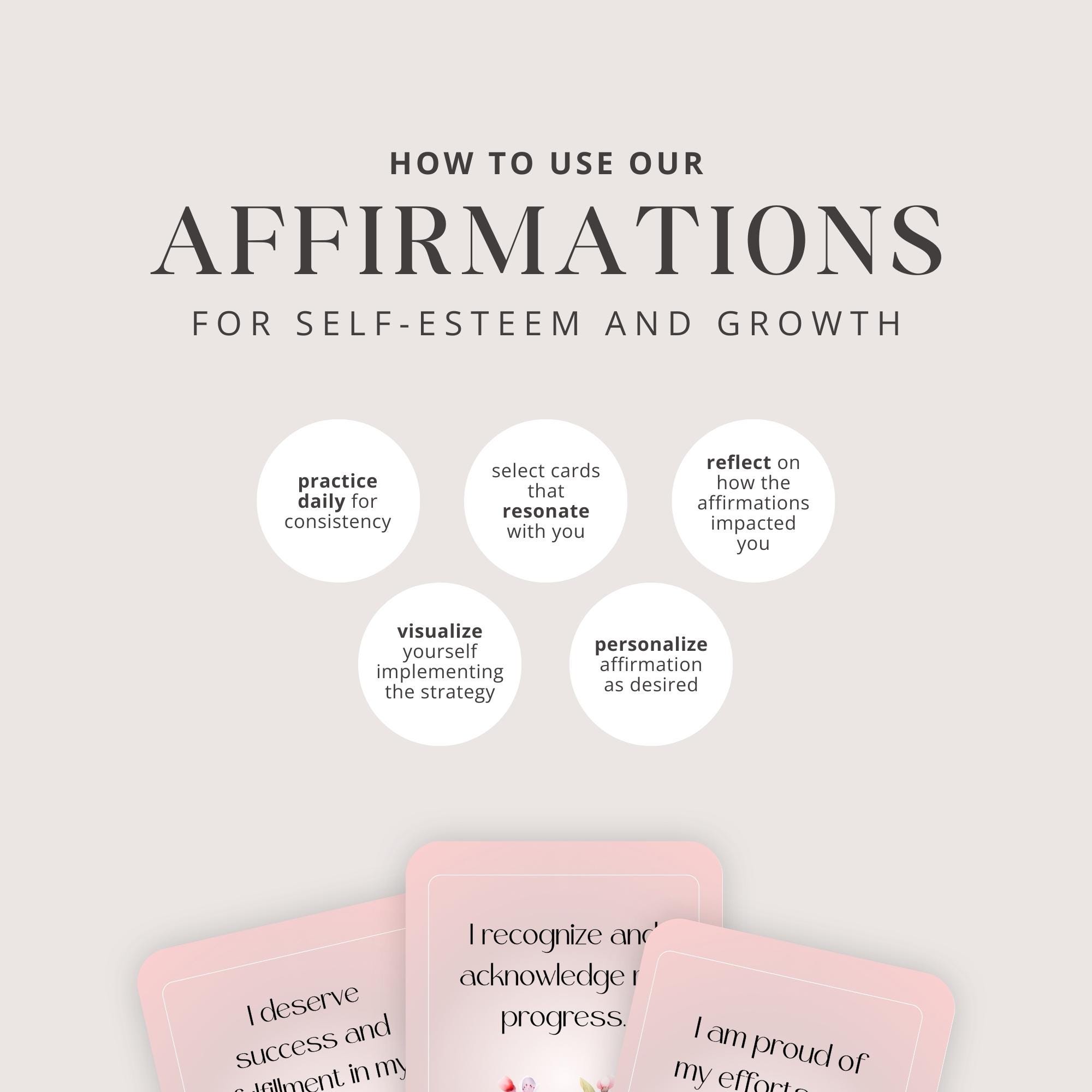 Printable Affirmation Cards Women, Motivational Inspirational Vision ...