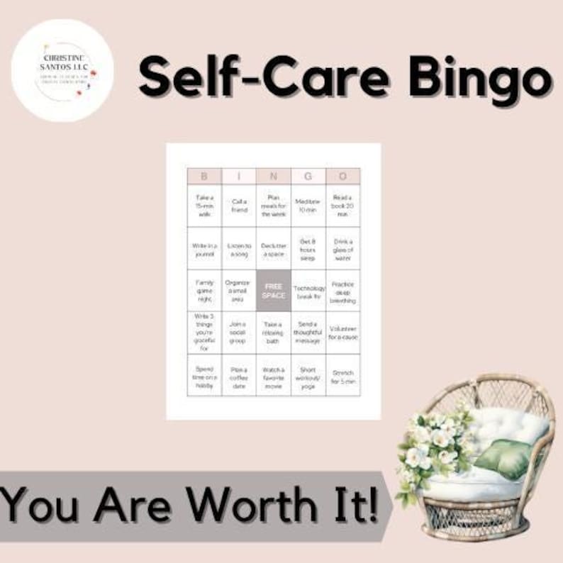 Self Care Bingo Printable for Adults Wellness Game PDF Mental Health ...