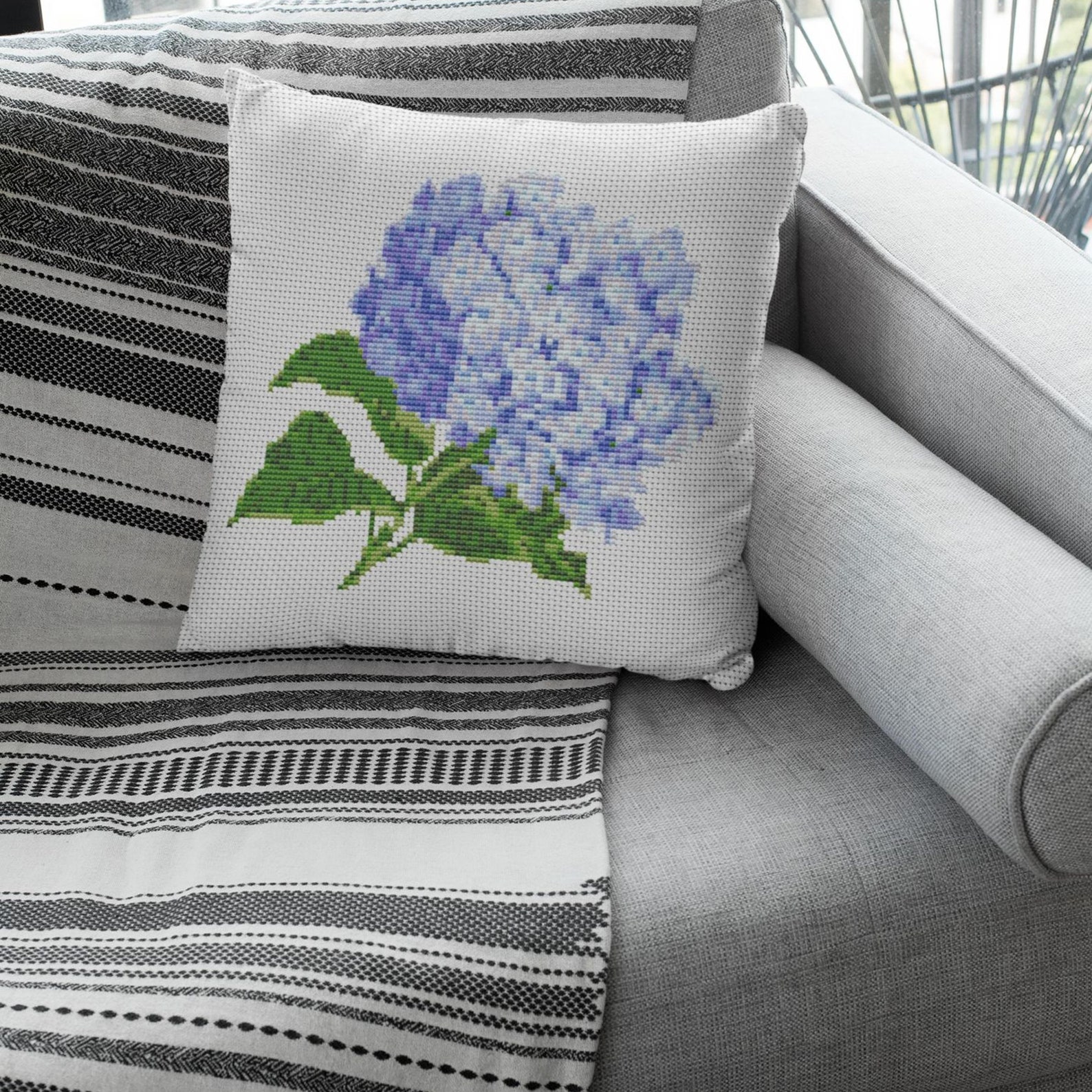 Beautiful Blue Hydrangeas Cross Stitch Pattern Flower Nature - Etsy