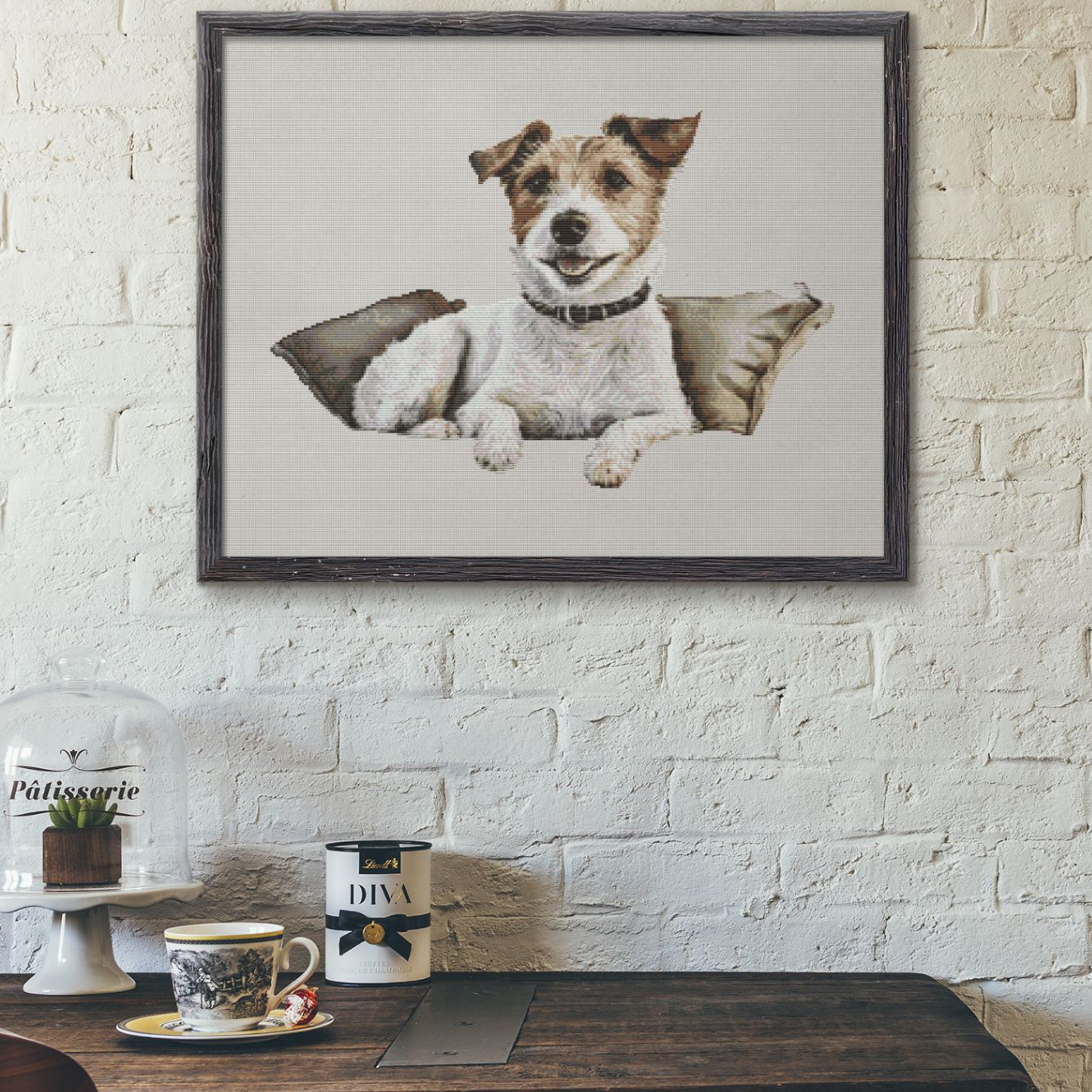 Jack Russell Terrier Counted Cross Stitch, Jack Russell Dog Breed ...