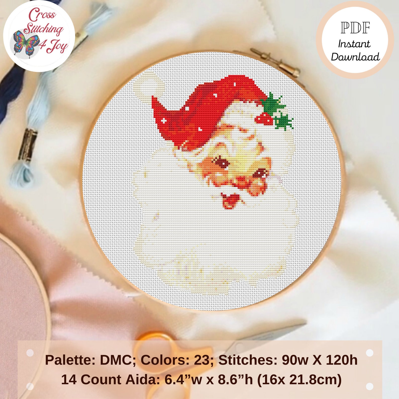 Santa Cross Stitch Christmas Patterns PDF Easy Victorian - Etsy