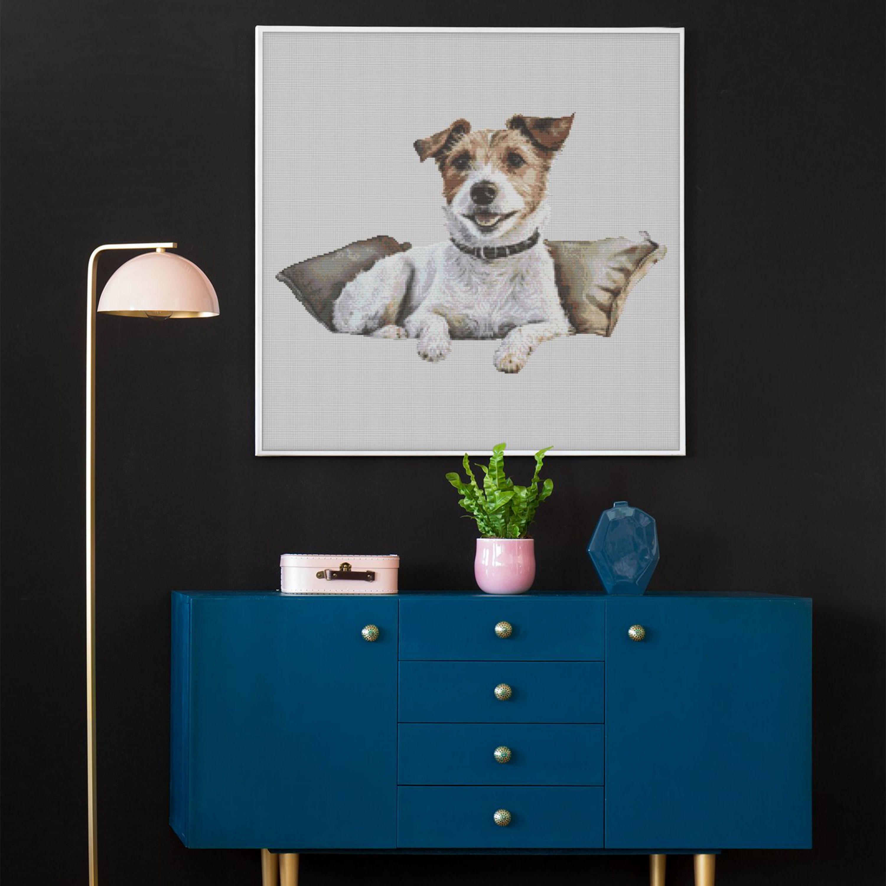 Jack Russell Terrier Counted Cross Stitch, Jack Russell Dog Breed ...