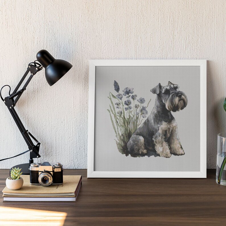 Schnauzer Counted Cross Stitch Schnauzer Dog Breed Colorful - Etsy