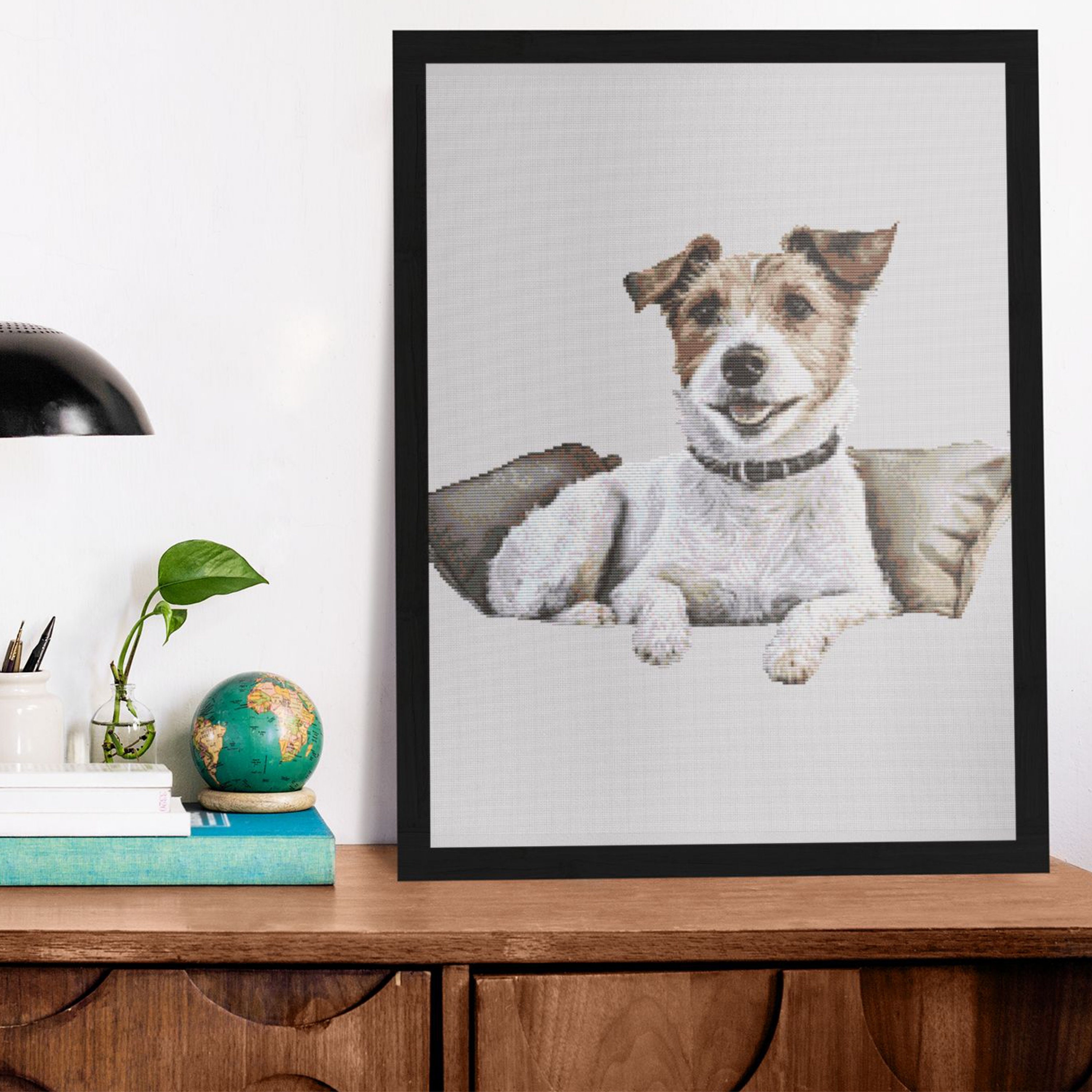Jack Russell Terrier Counted Cross Stitch, Jack Russell Dog Breed ...