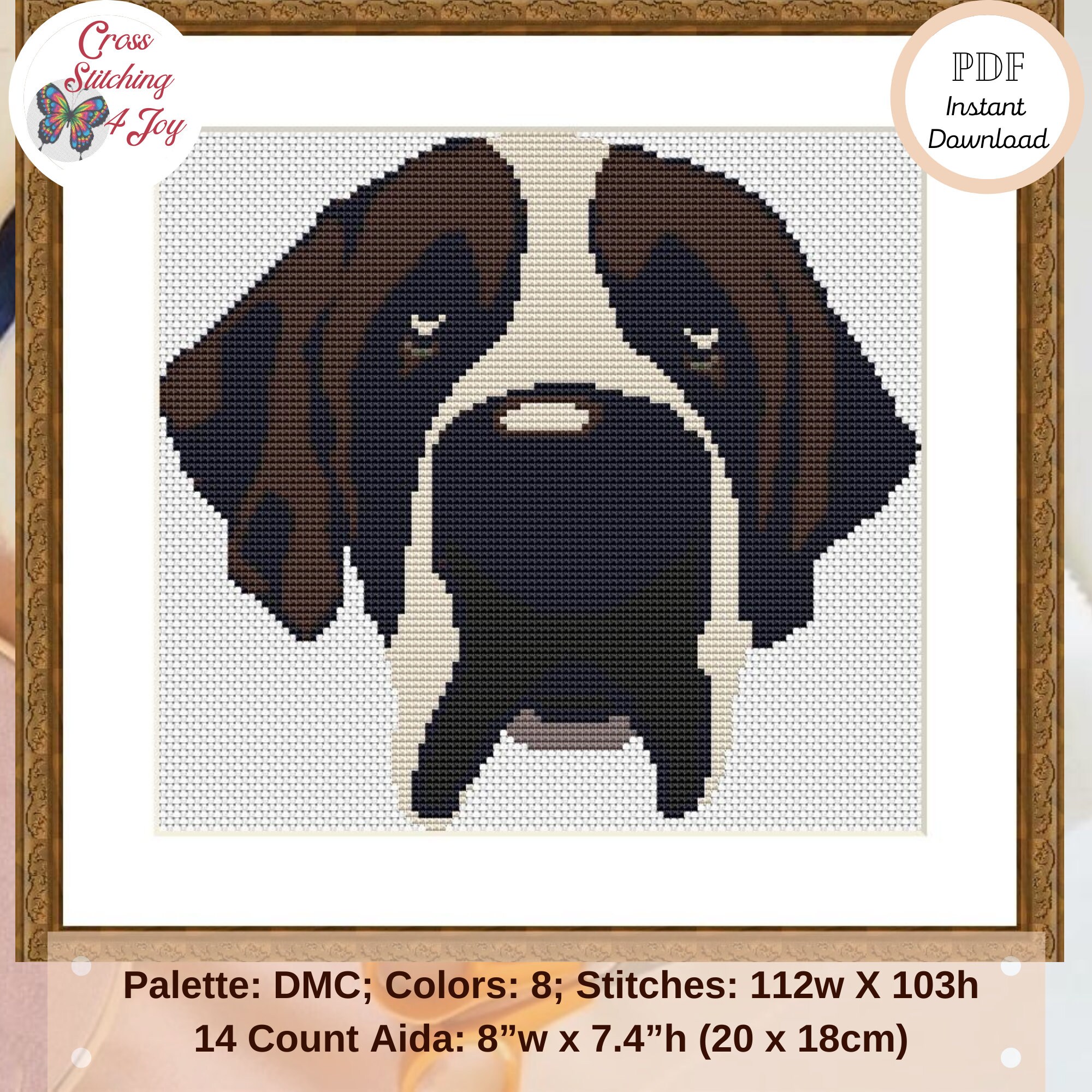 Saint Bernard Cross Stitch Pattern, Very Easy Animal Cross Stitch ...