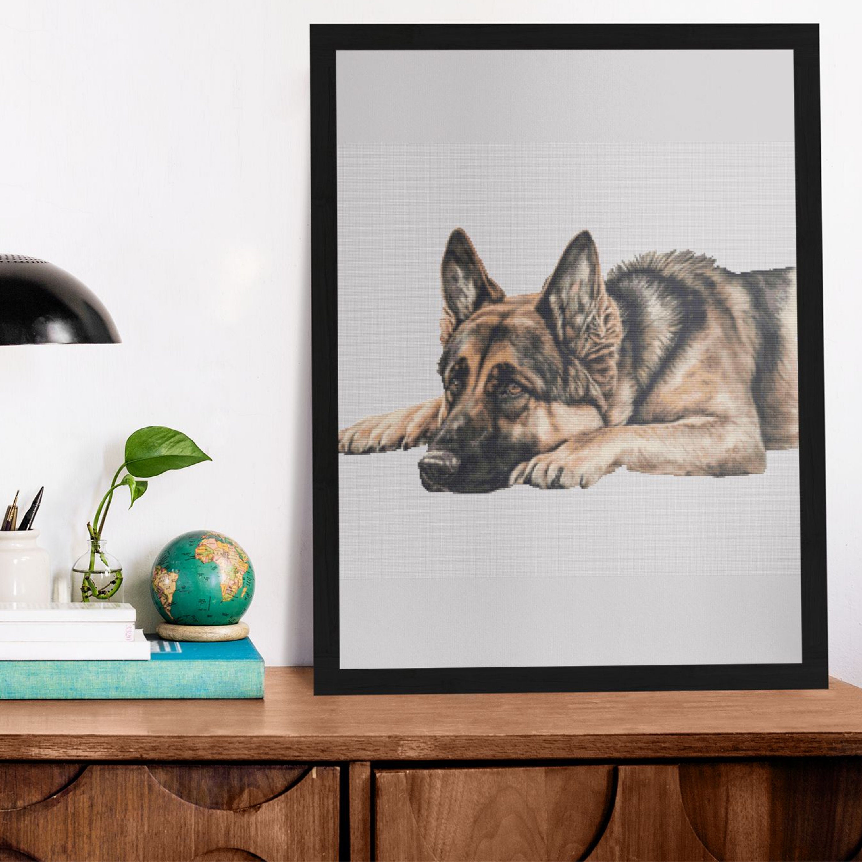 German Shepherd Counted Cross Stitch, German Shepherd Dog Breed ...