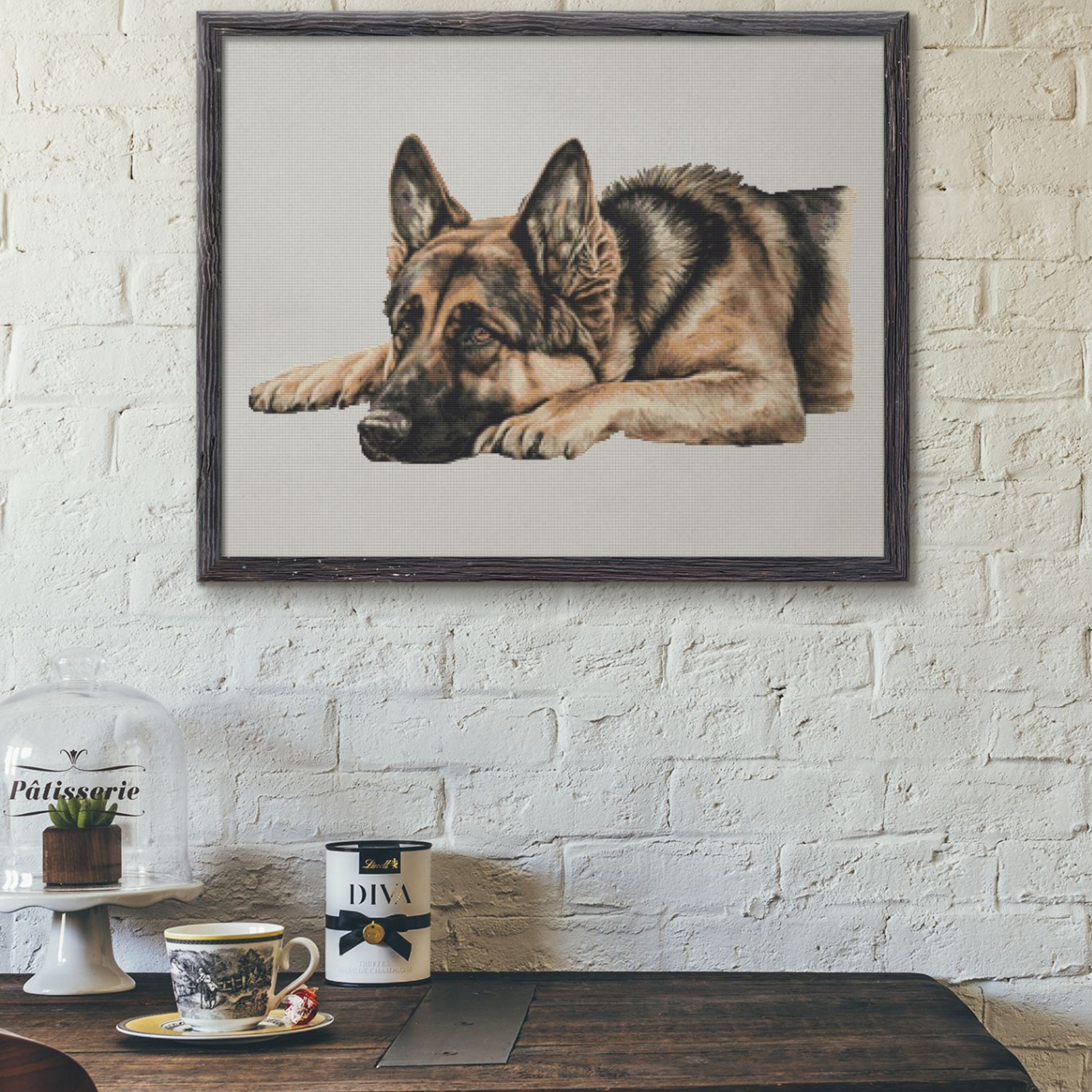 German Shepherd Counted Cross Stitch, German Shepherd Dog Breed ...