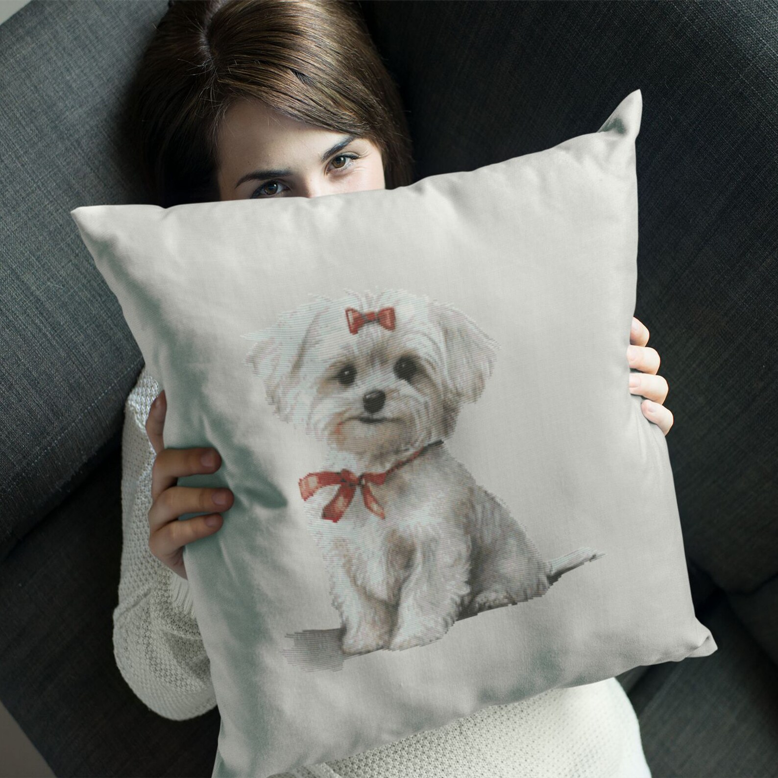 Maltese Counted Cross Stitch, Cute Maltese Dog Breed Theme, Colorful ...