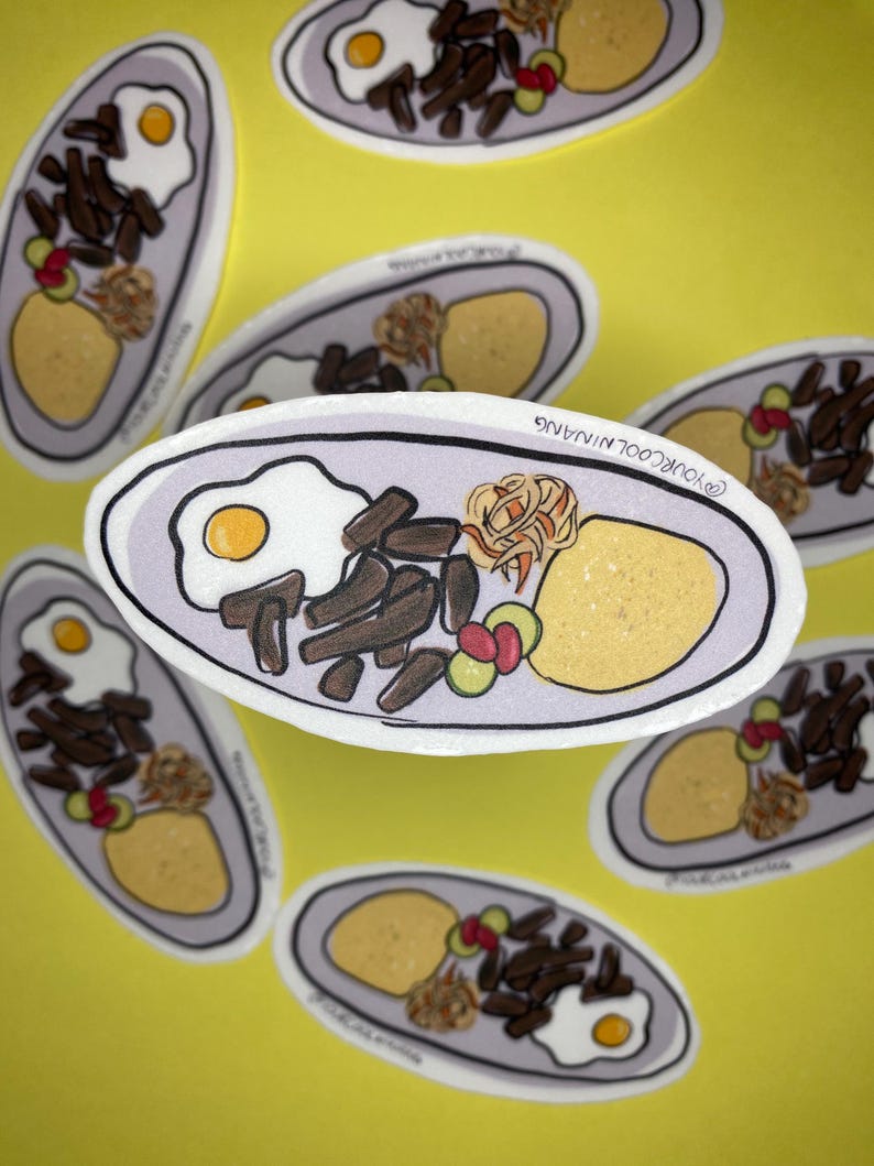 Filipino Meals Stickers: Tapsilog, Palabok, and Adobong Manok - Etsy