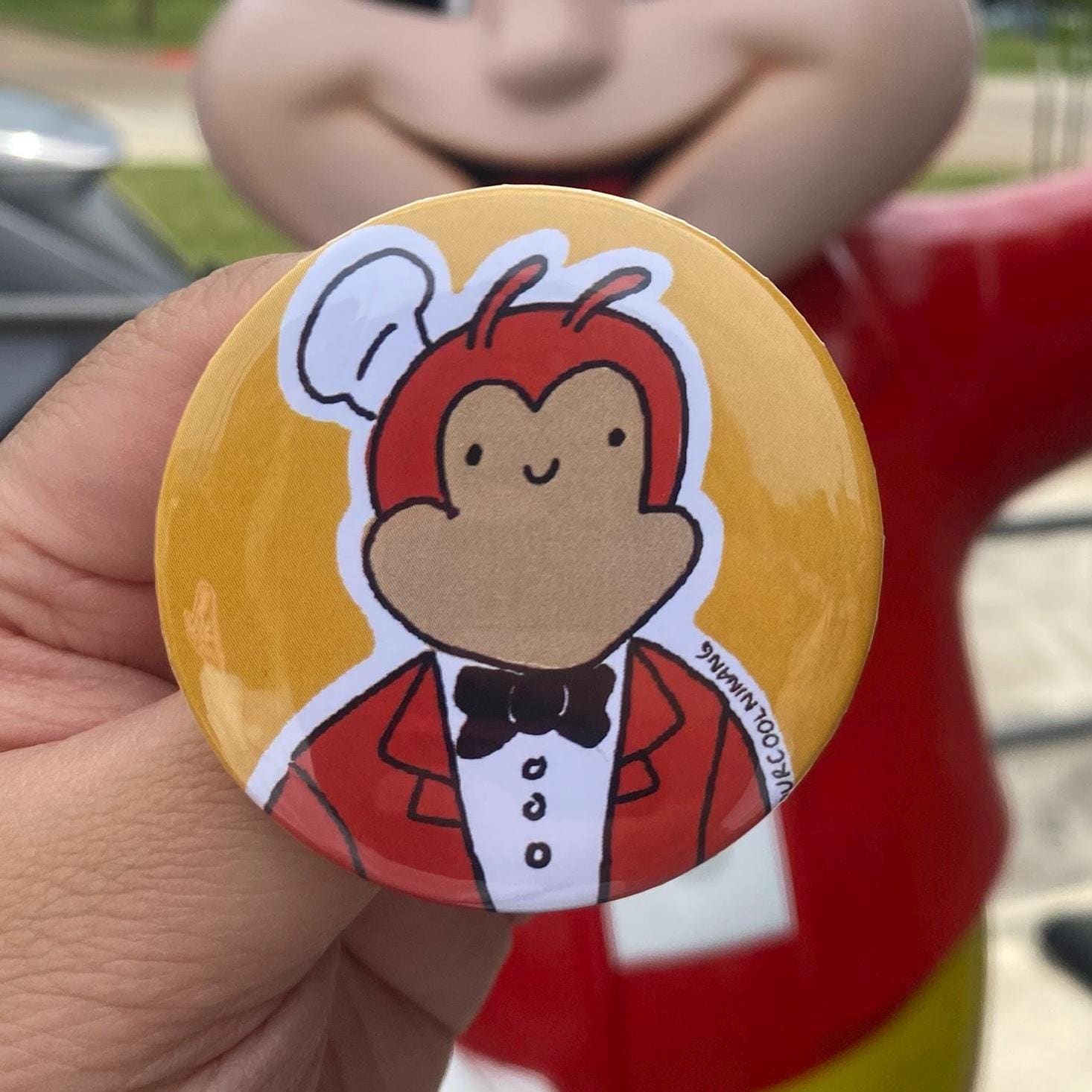 Jollibobo Jollibee Fan Art Sticker OR Pin Badge - Etsy