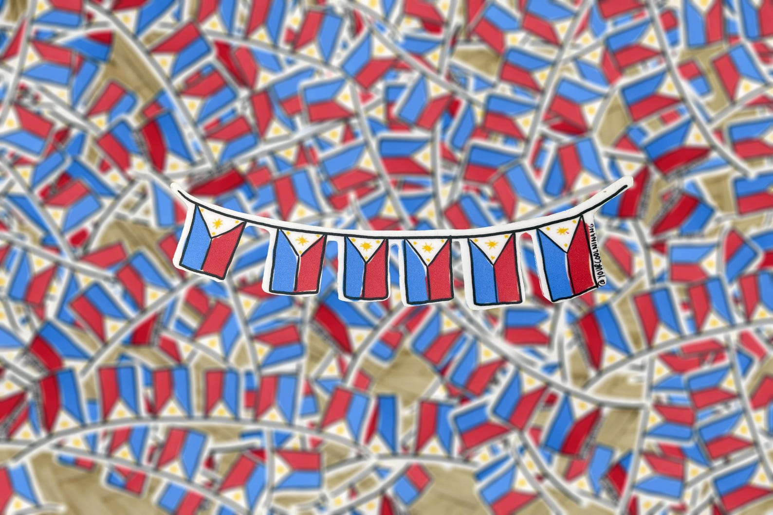 Philippines Flag Banner Filipino Tagalog Sticker - Etsy