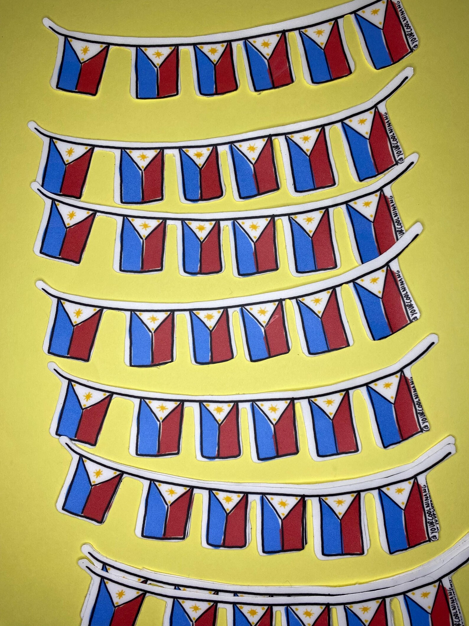 Philippines Flag Banner Filipino Tagalog Sticker - Etsy