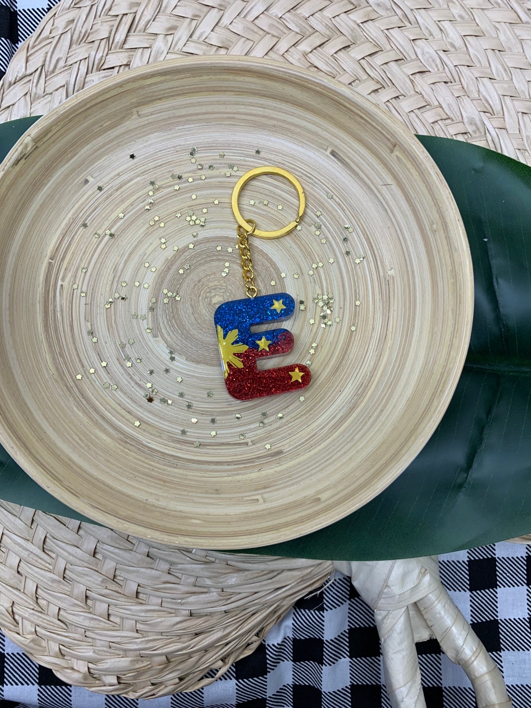 Philippines Inspired Monogram Keychain - Etsy