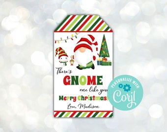 Gnome Gift Tags | Etsy