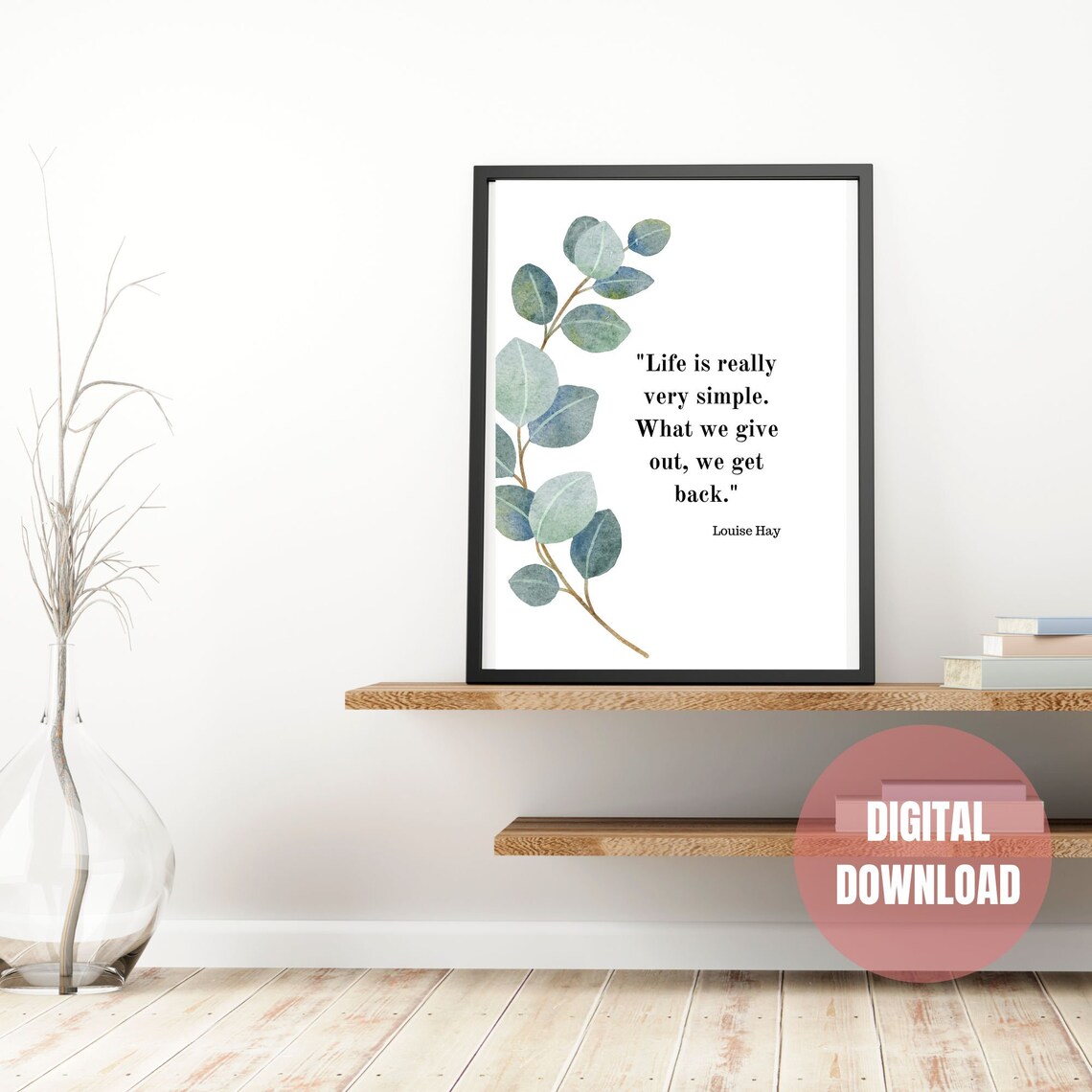 Inspiring "live is Really Very Simple" Louise Hay Affirmation Printable ...