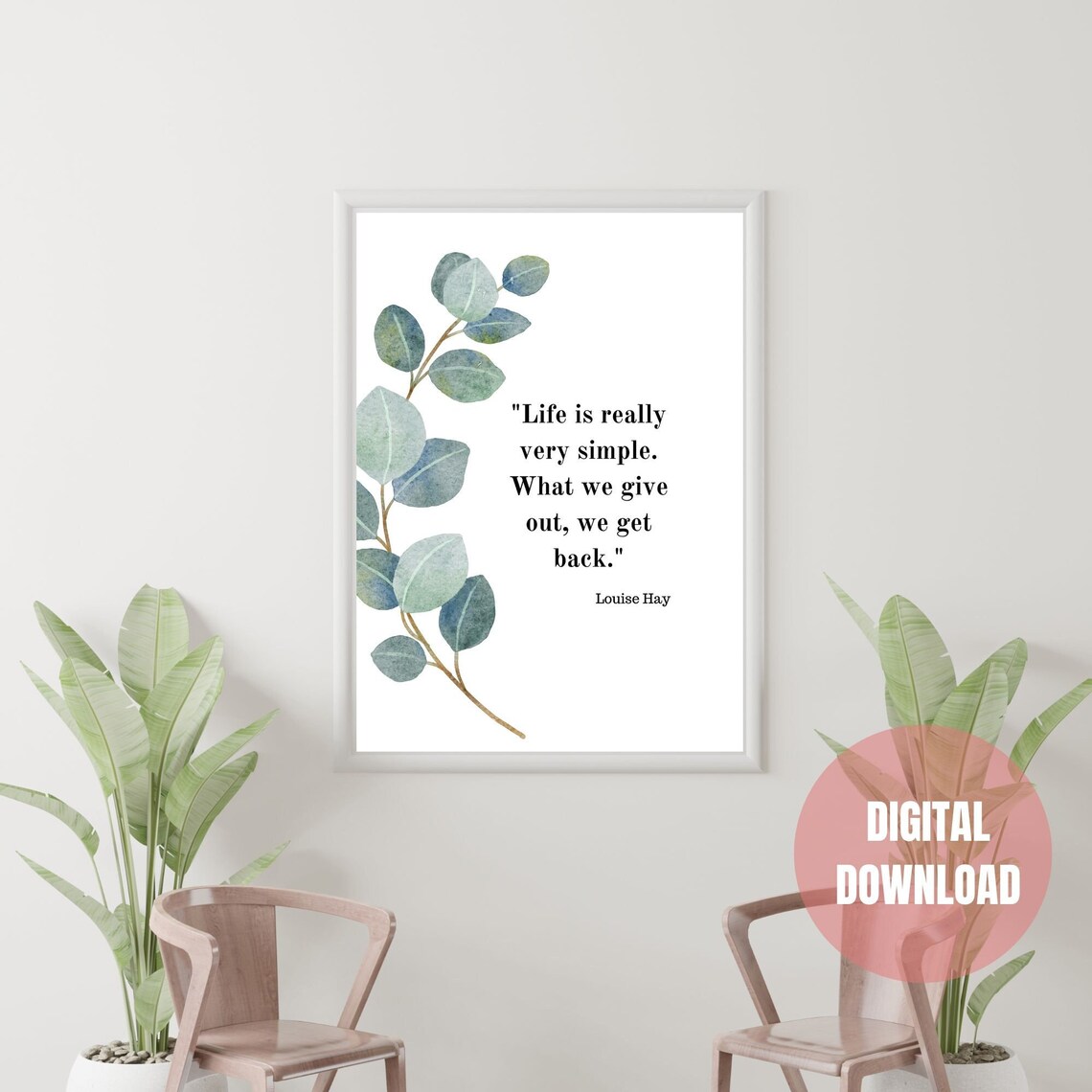 Inspiring "live is Really Very Simple" Louise Hay Affirmation Printable ...
