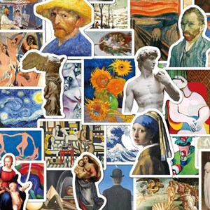 WORKS of ART Choose 25 or 50 Decals Artist Painter - Etsy