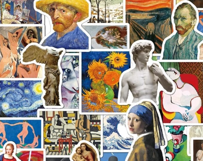 WORKS of ART! Choose 25 or 50 Decals, Artist, Painter, Sculptor or One ...