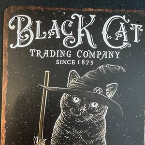 THE BLACK CAT Halloween Metal Sign! an 8”X12” Tin-metal Sign, Beware ...