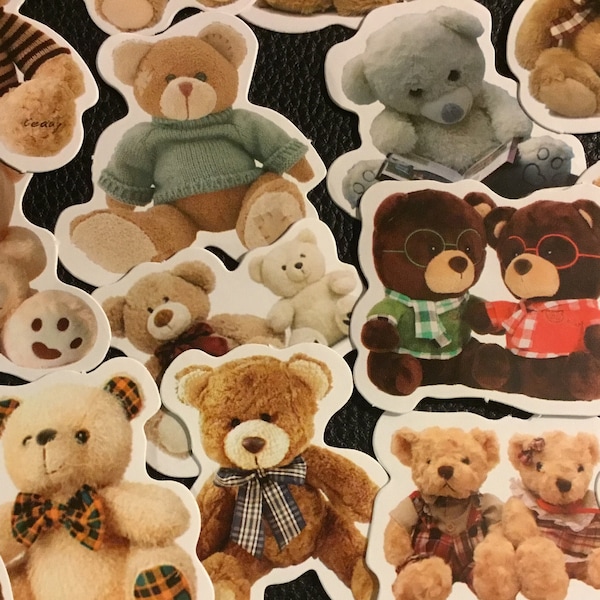Teddy Bear Stickers - Etsy