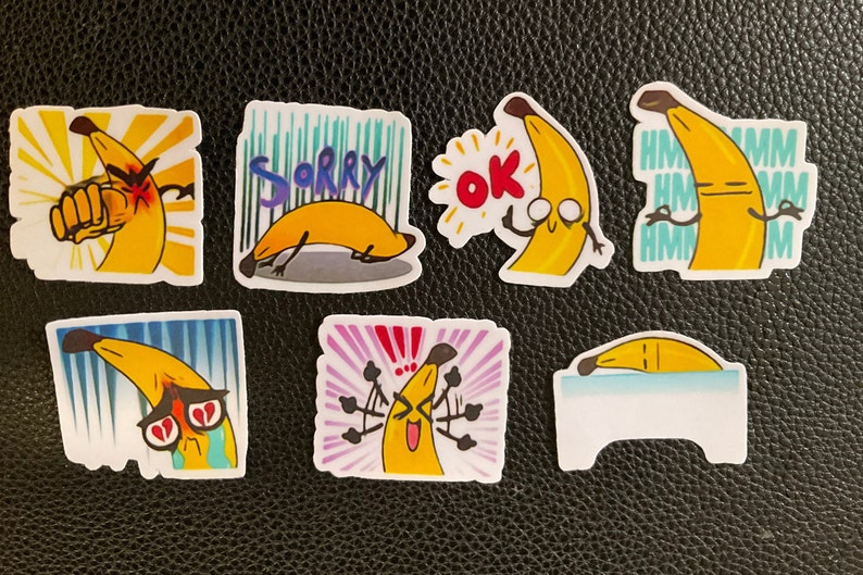 BANANAS BANANAS BANANAS 40 Funny Banana Stickers Go - Etsy