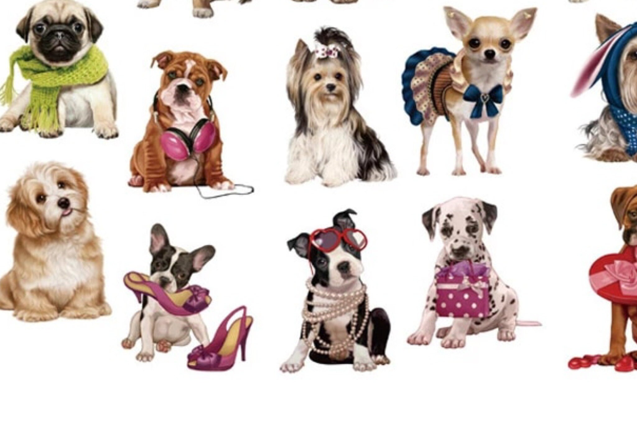 VINTAGE Style DOGS and PUPPIES 18 Vintage Style and - Etsy