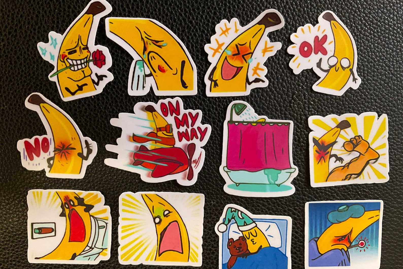 BANANAS BANANAS BANANAS 40 Funny Banana Stickers Go - Etsy