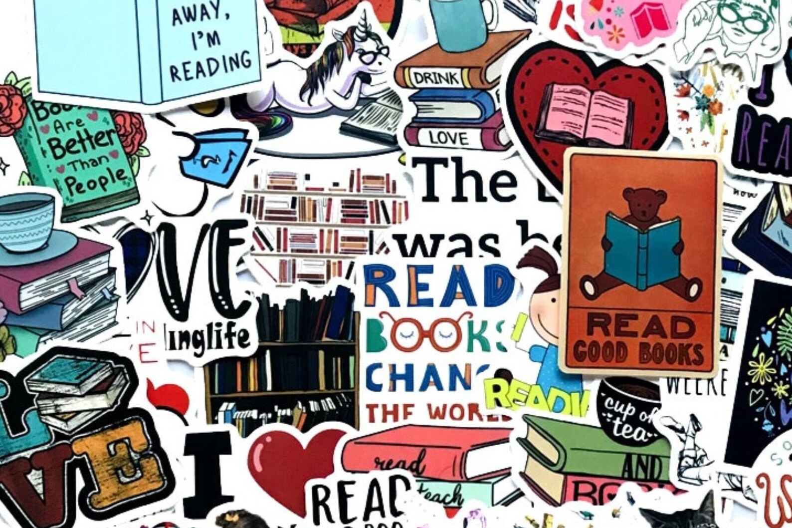 I LOVE to READ 25/50 Awesome I Love to Read Decals Calling - Etsy