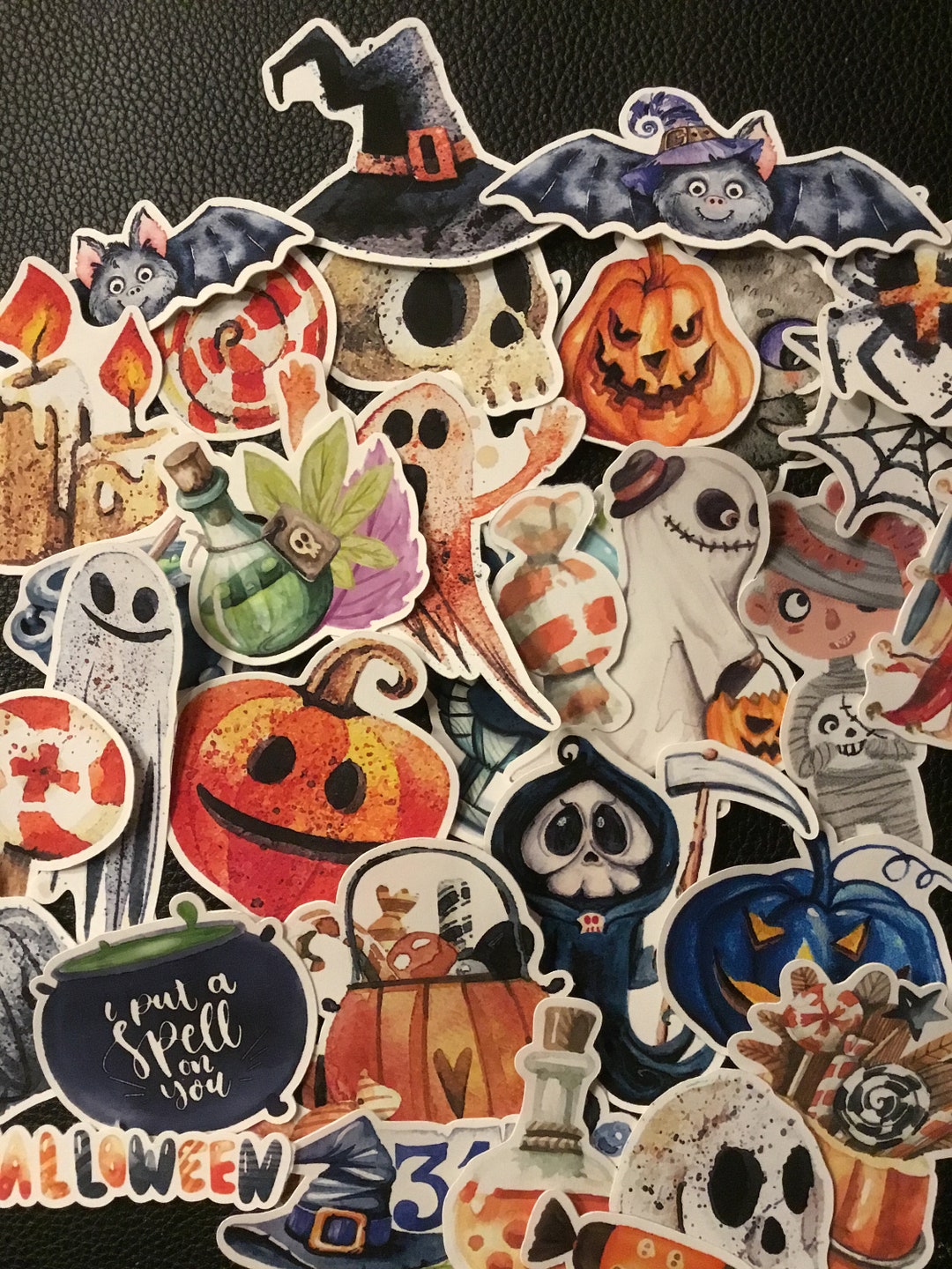 VINTAGE Style HALLOWEEN! 33 Halloween Ghostly Stickers, Adorable ...