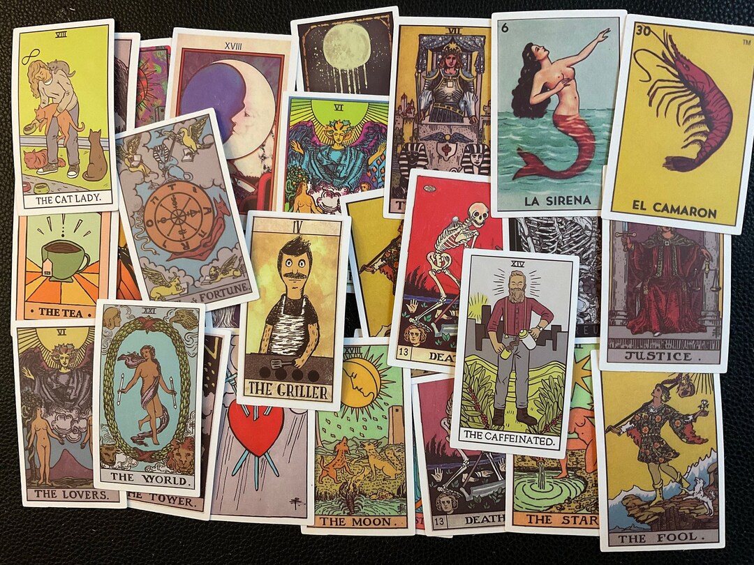 TAROT CARD DECALS 25 Random Waterproof Decals What Does Your - Etsy