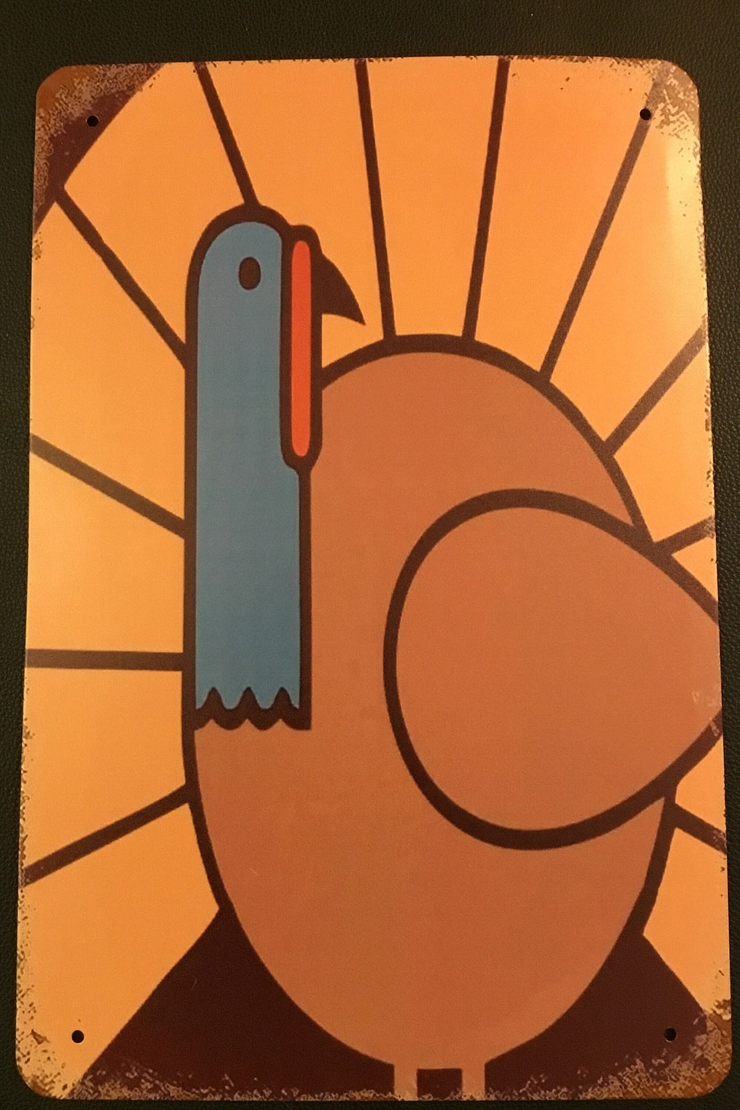 TURKEY DAY! A 12”X8” Tin-metal Sign, Turkey Decor, Home Decor, Wall ...