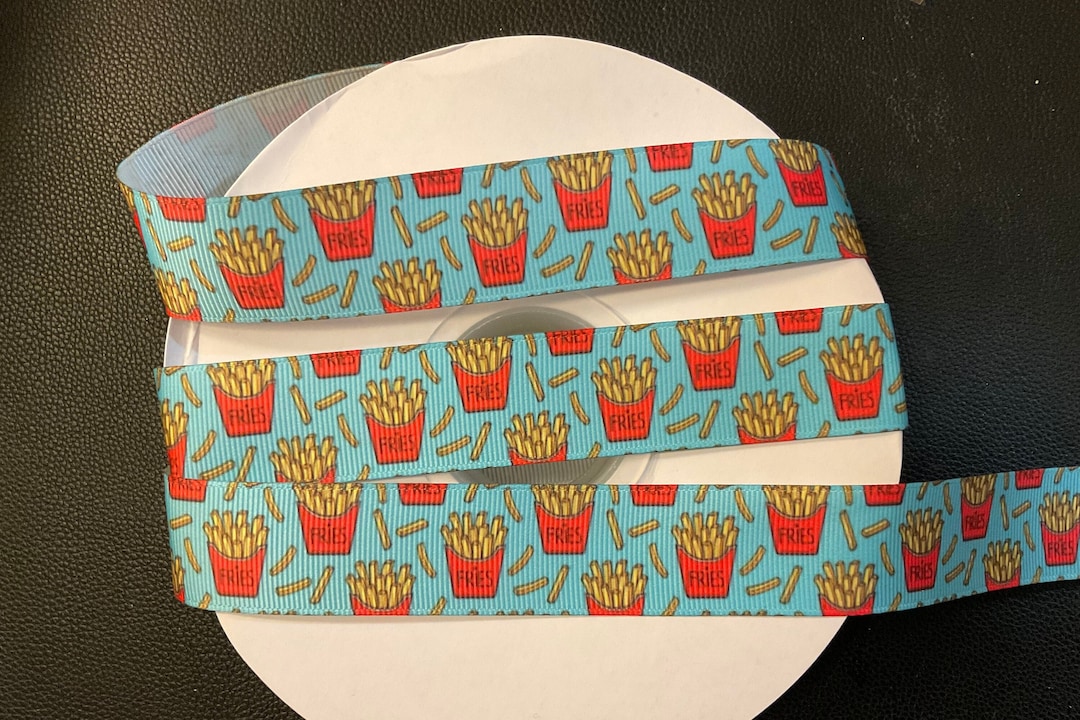 FRENCH FRIES! 1” Grosgrain Ribbon, Choose 3/5 Yds., Delicious Little ...
