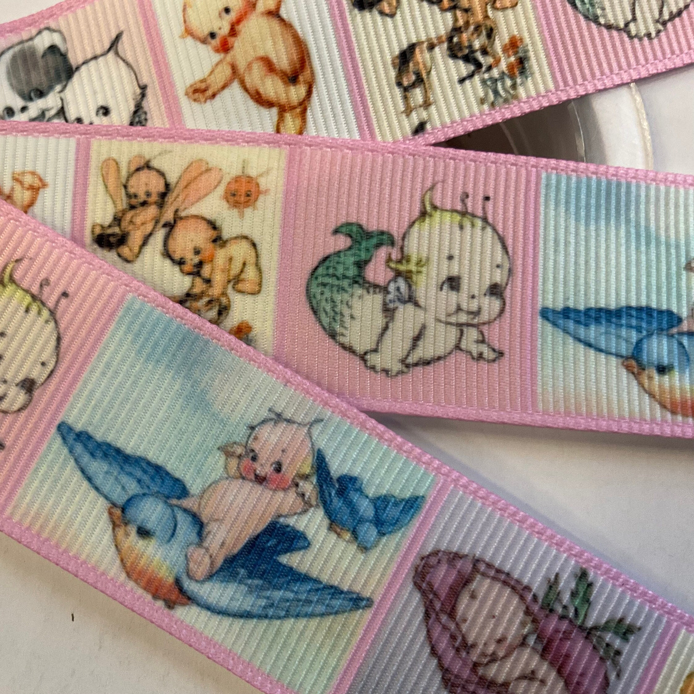 BABIES, BABIES, BABIES! 1” Grosgrain Ribbon, Choose 3 or 5 Yds., Little ...