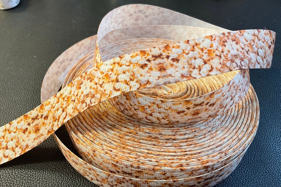 HOT, BUTTERY POPCORN Ribbon! 1” Grosgrain Ribbon, Choose 3/5 Yards ...